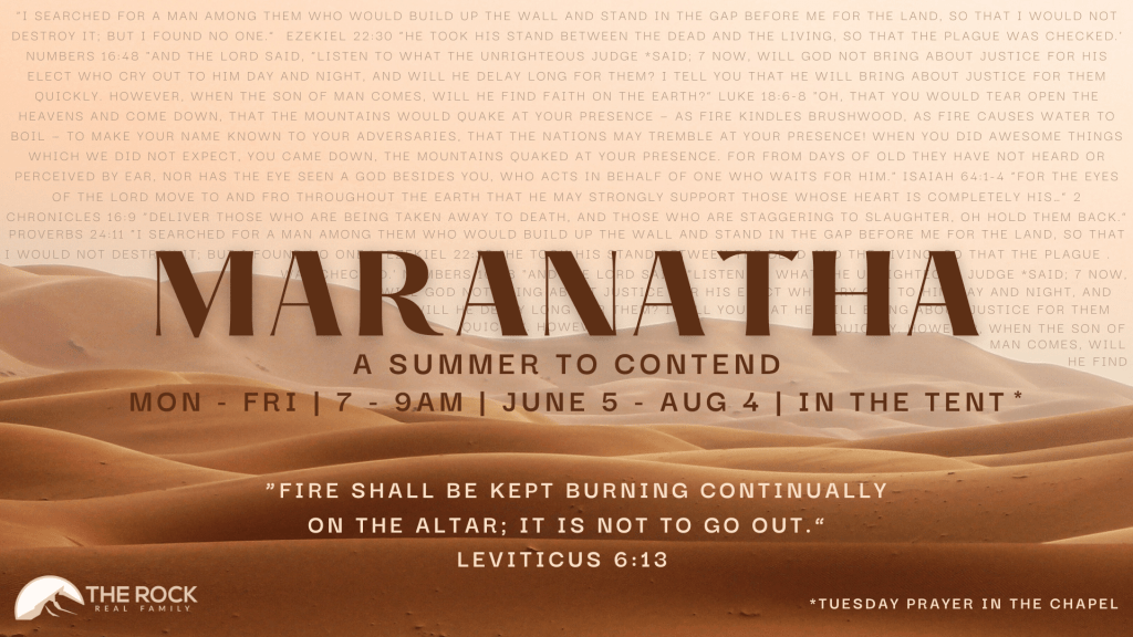 Maranatha Prayer The Rock